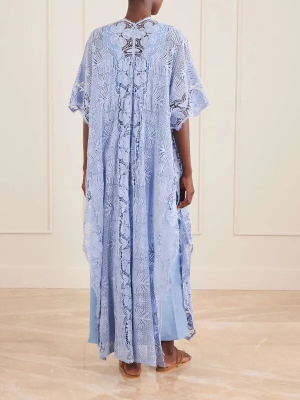Miguelina Valentina Cotton-lace Kaftan