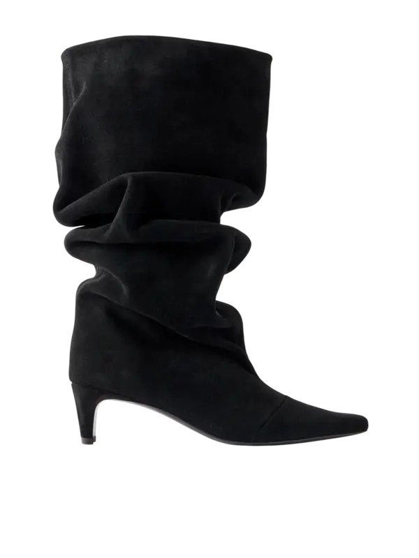 Staud Wally Suede Knee-high Boots - Black