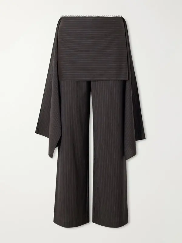 DEIJI STUDIOS Striped Wool Flared Pants