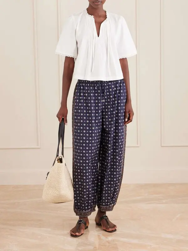 DÔEN Yarrow Printed Cotton Pants