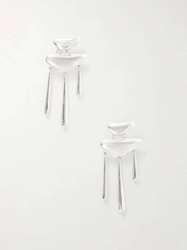 LOREN STEWART Cousteau Chandelier Sterling Drop Earrings - Silver