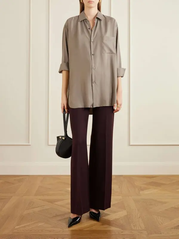 Victoria Beckham Angle 55 Croc-effect Leather Pumps