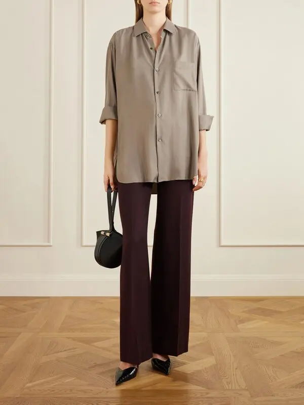 Victoria Beckham Angle 55 Croc-effect Leather Pumps