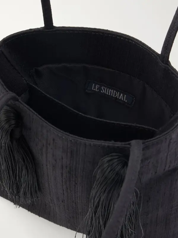 Le Sundial Le Salon Tasseled Dupioni Clutch