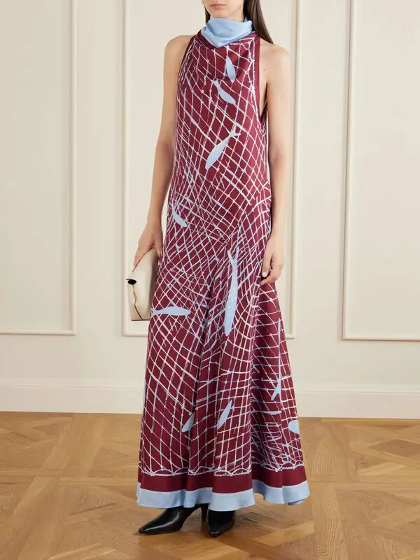 Altuzarra Moonlight Printed Silk Maxi Dress