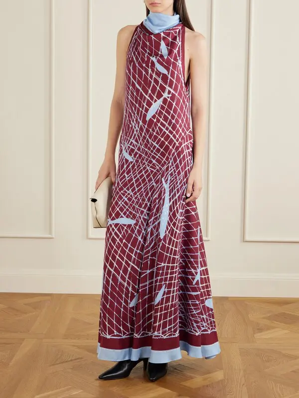 Altuzarra Moonlight Printed Silk Maxi Dress