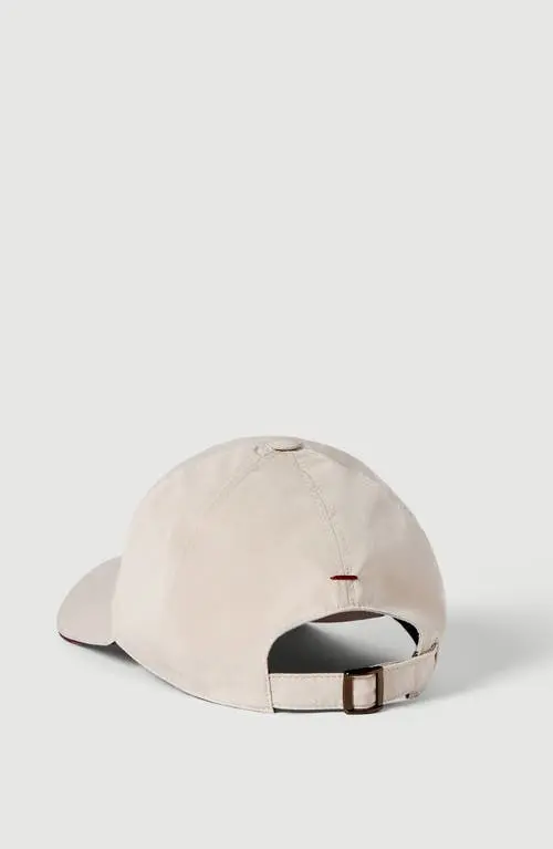 Brunello Cucinelli Water-resistant Microfiber Baseball Cap With Embroidered Logo - Cool Beige