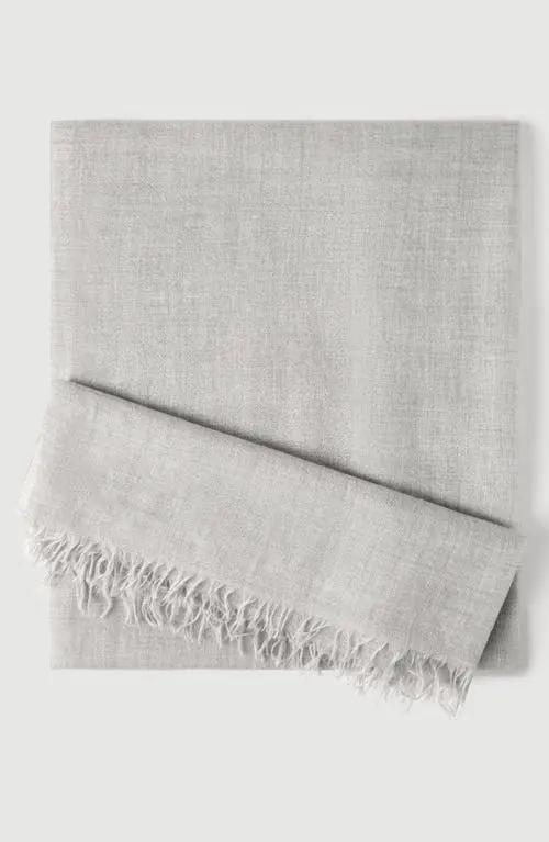 Brunello Cucinelli Cashmere And Silk Scarf - Light Grey