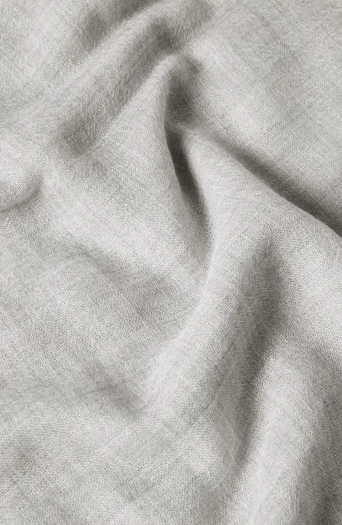 Brunello Cucinelli Cashmere And Silk Scarf - Light Grey