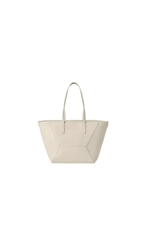 Brunello Cucinelli Calfskin Bc Duo Bag With Monili - Ivory