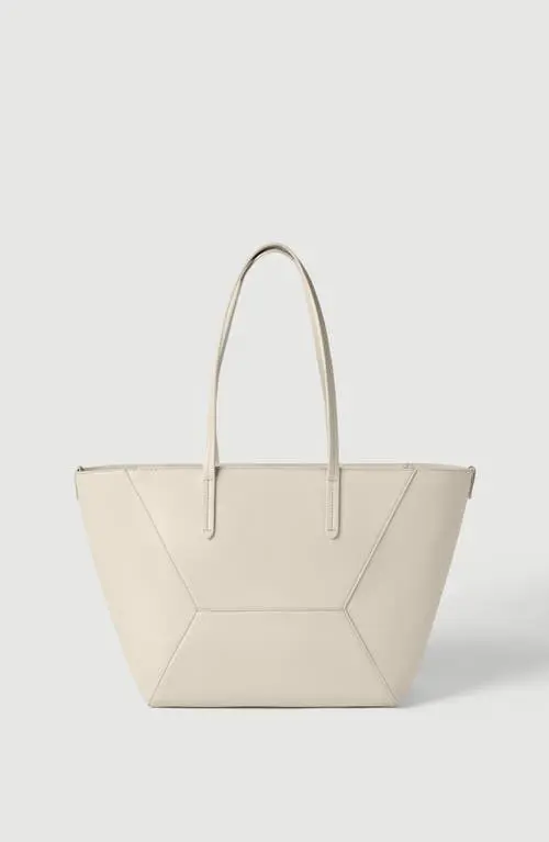 Brunello Cucinelli Calfskin Bc Duo Bag With Monili - Ivory