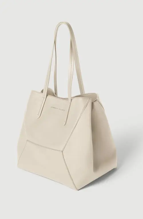 Brunello Cucinelli Calfskin Bc Duo Bag With Monili - Ivory