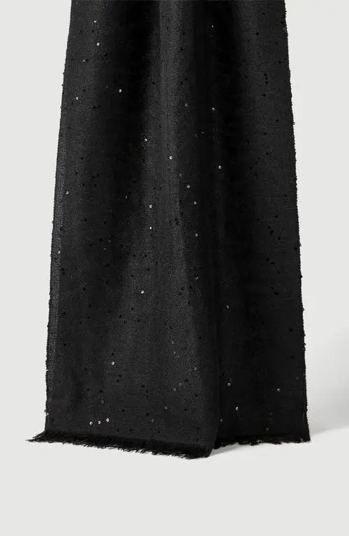 Brunello Cucinelli Cashmere And Silk Diamond Yarn Scarf - Black