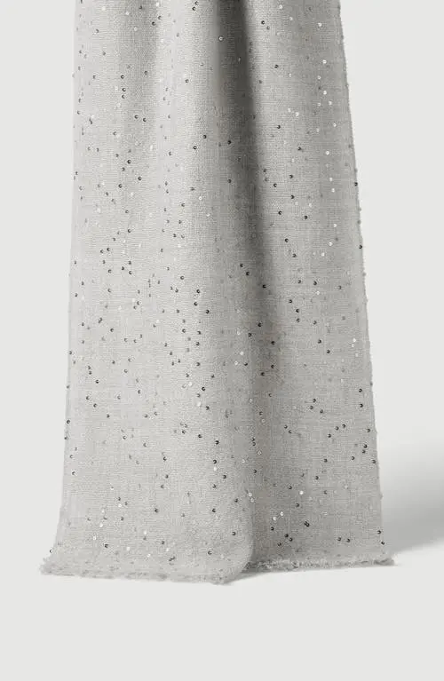 Brunello Cucinelli Cashmere And Silk Diamond Yarn Scarf - Light Grey