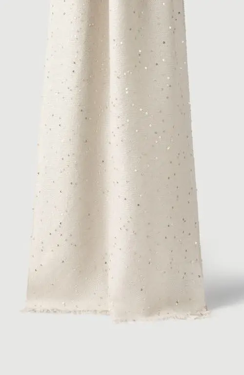Brunello Cucinelli Cashmere And Silk Diamond Yarn Scarf - Oyster