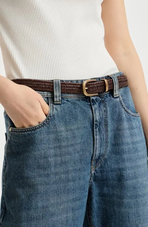 Brunello Cucinelli Stretch Braided Leather Belt