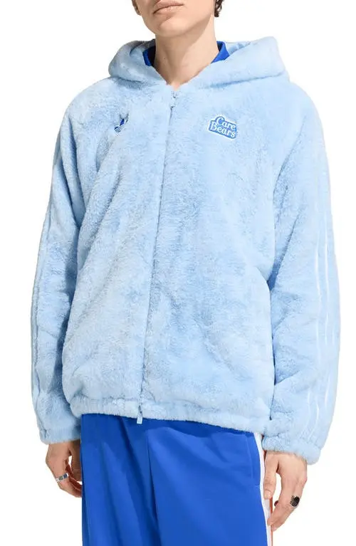 Adidas Care Bears Full Zip Faux Fur Hoodie - Clear Sky