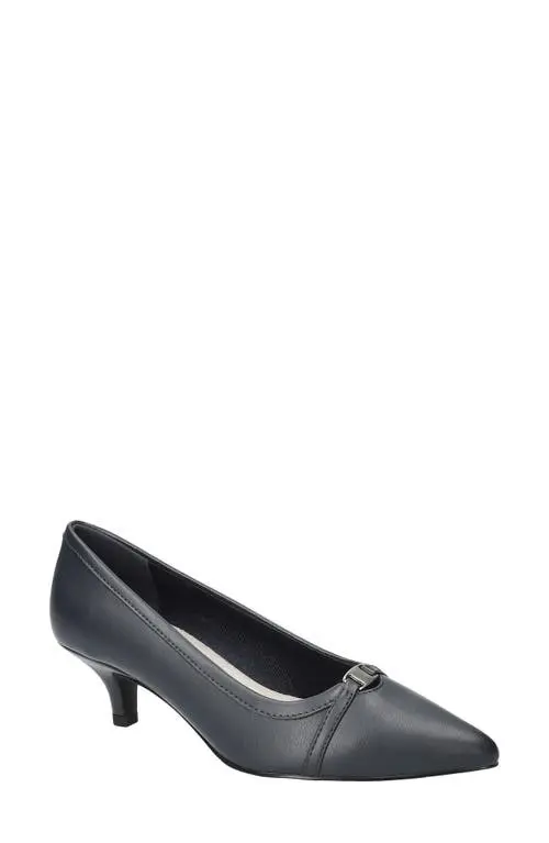 EASY WORKS BY EASY STREET Zayn Kitten Heel Pump - Navy