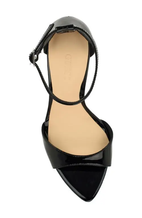 Guess Olivey Ankle Strap Stiletto Sandals - Black