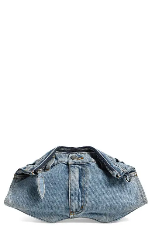 Alexander McQueen Manta Denim Clutch - Navy