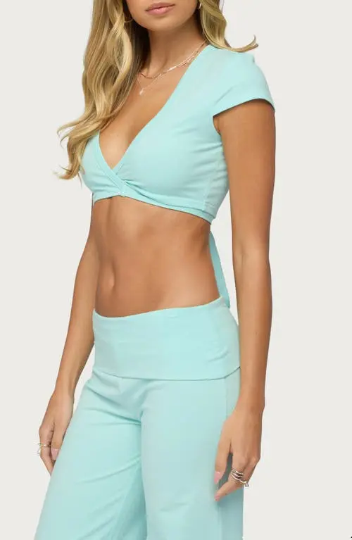 EDIKTED Laverne Wrap Crop Top