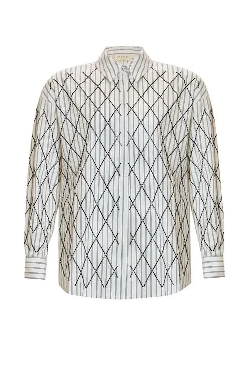 EXQUISE Kailee Embroidered Shirt