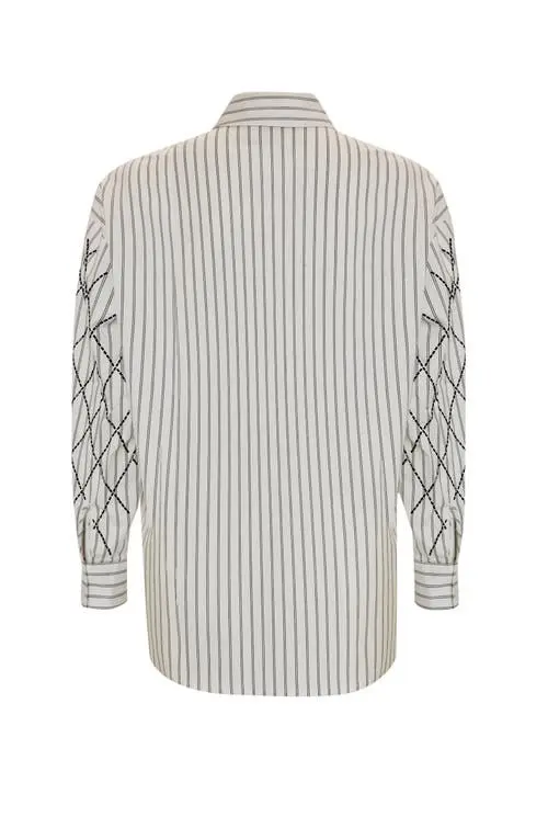 EXQUISE Kailee Embroidered Shirt