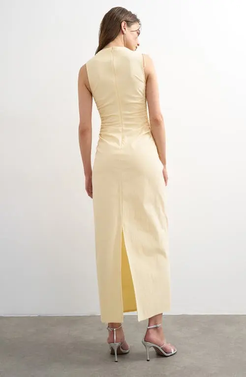 Topshop Ruched Sleeveless Maxi Dress