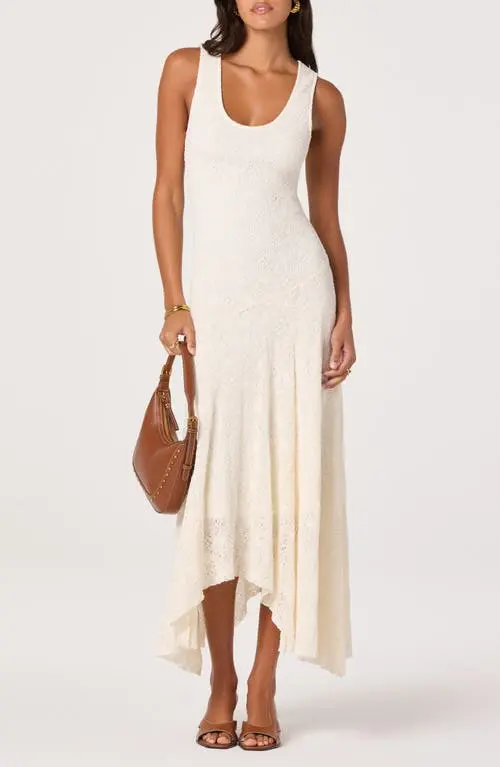 Astr The Label Freida Lace Asymmetrical Hem Dress