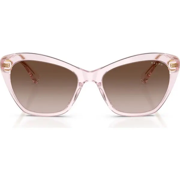 Ralph Lauren 55mm Gradient Butterfly Sunglasses - Shiny Transparent Pink/brown