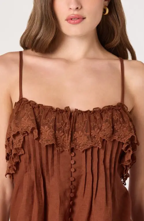 Astr The Label Nellie Lace Trim Pintucked Tank