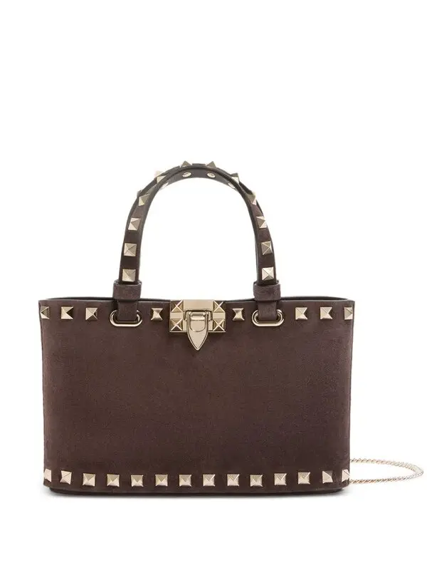 Valentino Garavani Rockstud Suede Leather Mini Bag - Brown