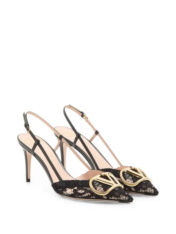 Valentino Garavani Vlogo Signature Lace Pumps