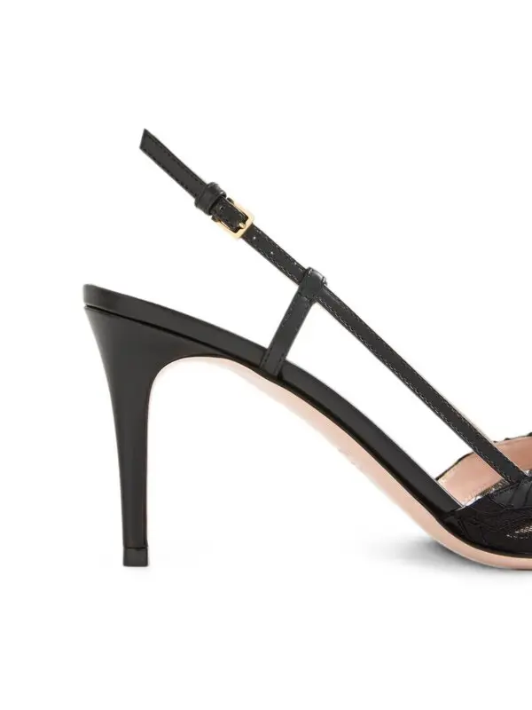 Valentino Garavani Vlogo Signature Lace Pumps