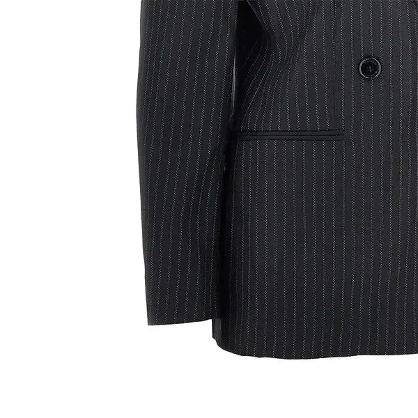 Isabel Marant Étoile Ranya Double-breasted Pinstriped Jacket - Black