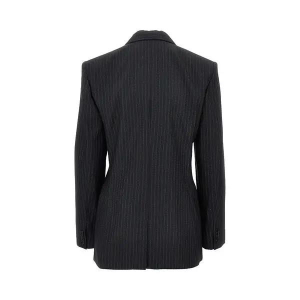 Isabel Marant Étoile Ranya Double-breasted Pinstriped Jacket - Black