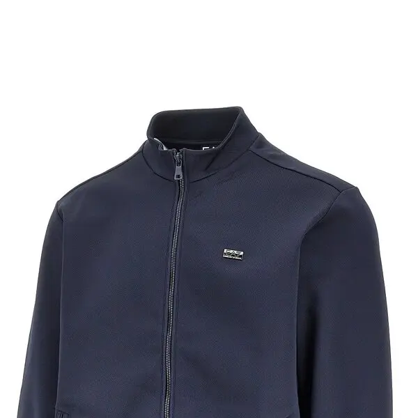 EA7 Full-zip Weathirt With Logo Plate
