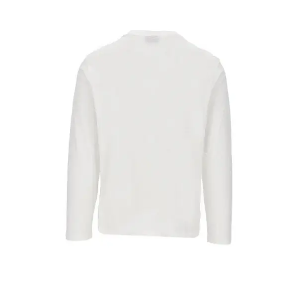 Emporio Armani Lyocell And Cotton Blend T-hirt With Logo - White