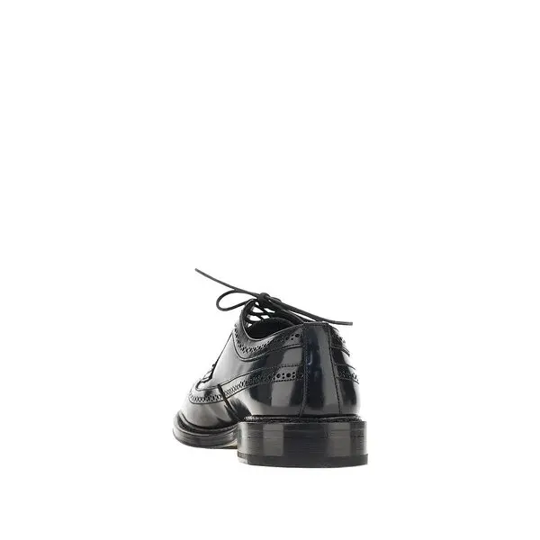 JUAN LACARCEL BY CALCE Brushed Leather Wing Tip Derby Shoes
