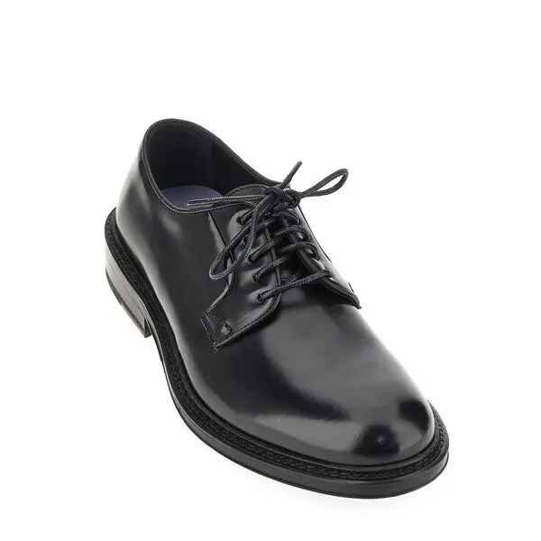JUAN LACARCEL BY CALCE Brushed Leather Lace-up Derby Shoes