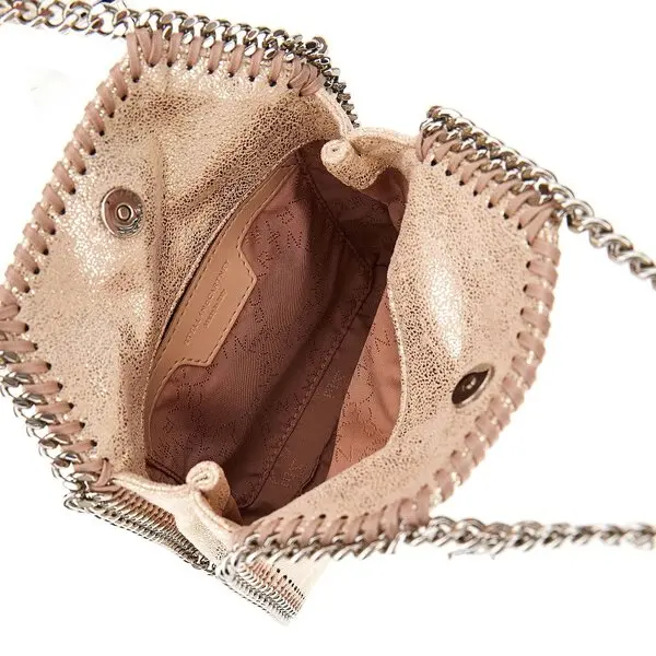 Stella McCartney Tiny Falabella Bag With Cracked Effect - Pink