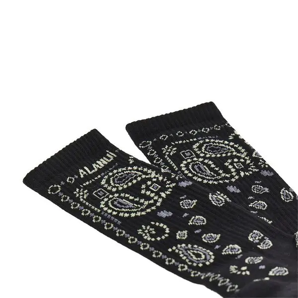Alanui Cotton-blend Socks With Bandana Motif
