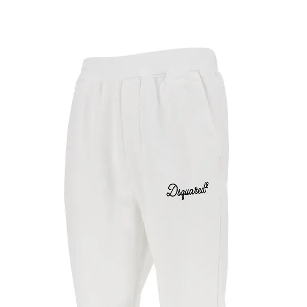 Dsquared2 Cotton Weatpant With Logo Embroidery