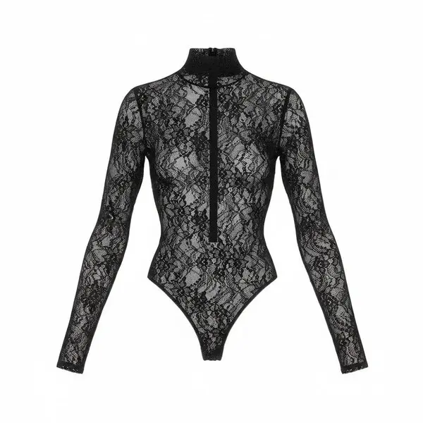 Andamane Ziggy' Lace Bodyuit - Black