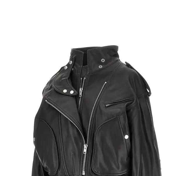 Isabel Marant Étoile Farza Leather Biker Jacket - Black