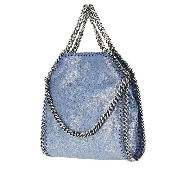 Stella McCartney Tiny Falabella Bag With Cracked Effect - Blue