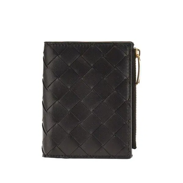Bottega Veneta Intrecciato Nappa Leather Bi-fold Wallet - Brown