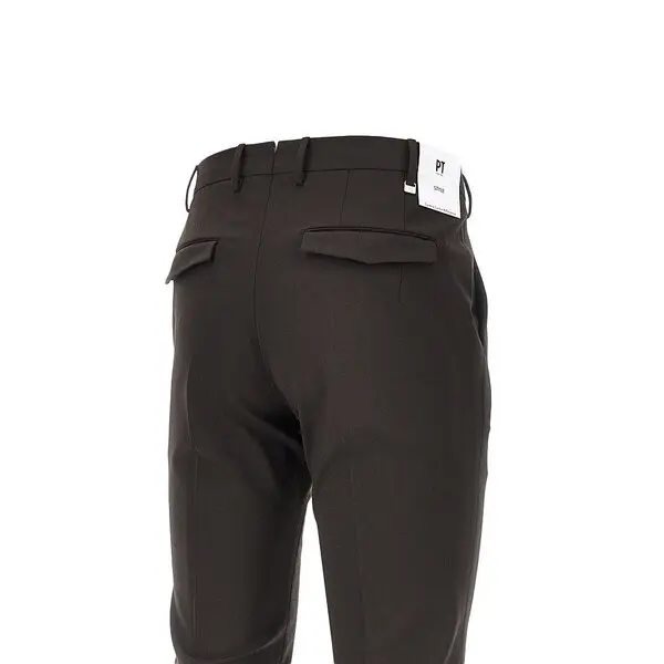 PT TORINO Stretch Wool Master Fit Pants - Brown