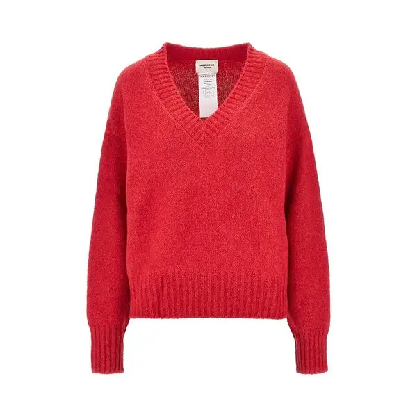 Max Mara Alpaca Wool-blend Knitted Sweater - Red