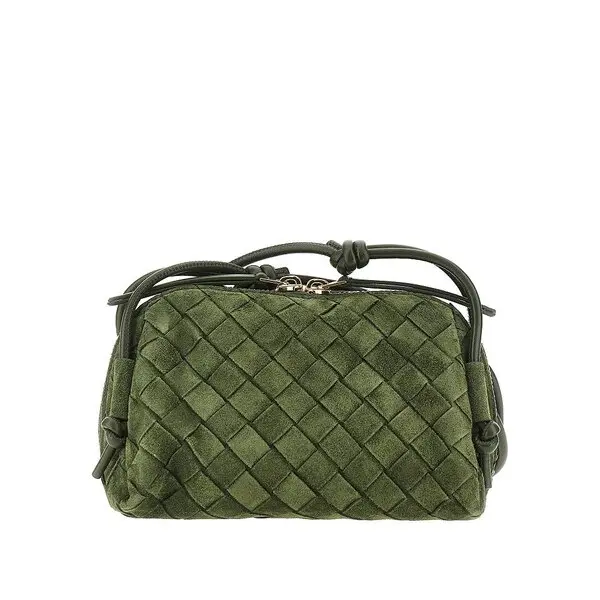 Bottega Veneta Intrecciato Suede Leather 'concert' Bag - Green